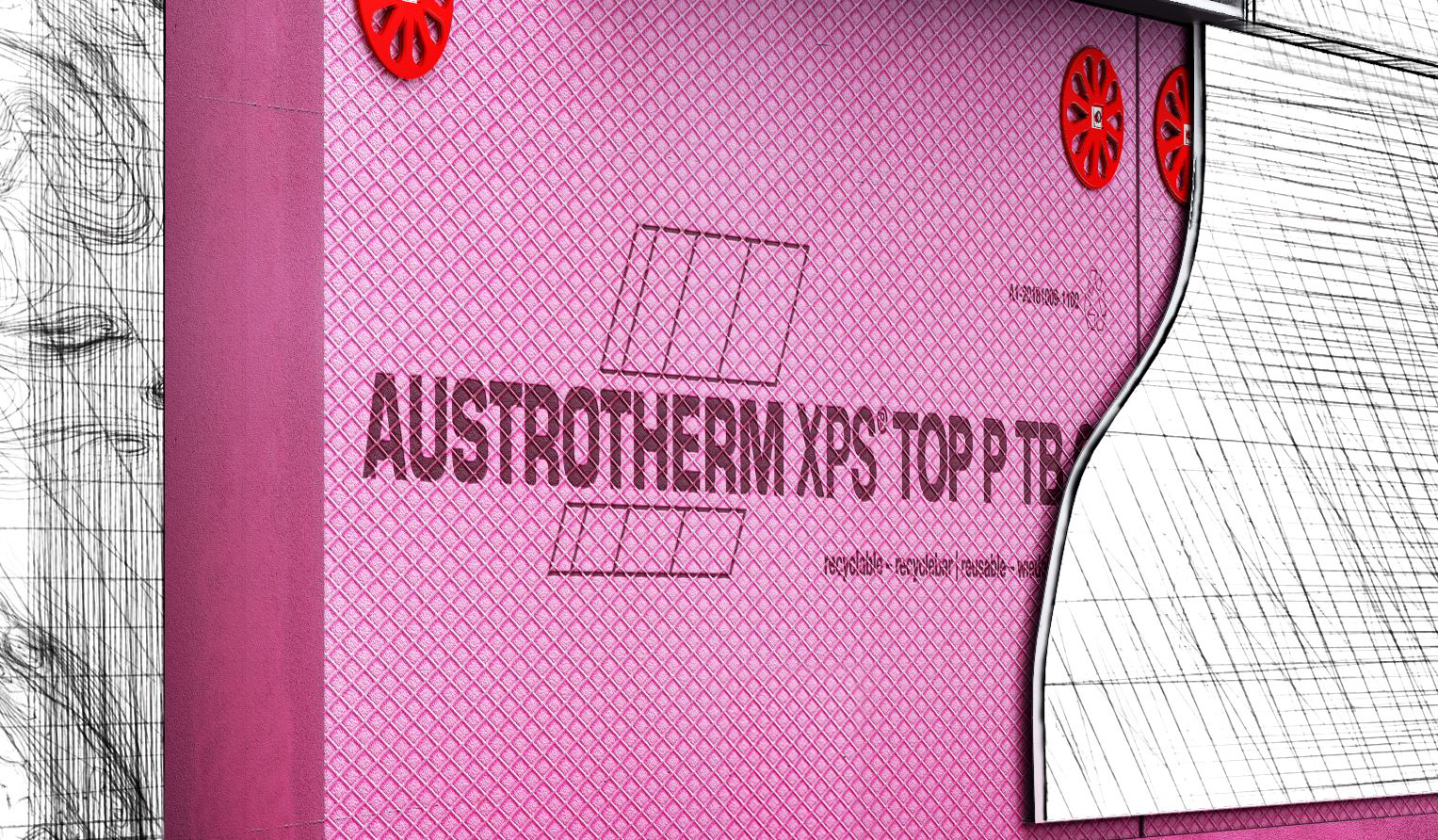 Austrotherm XPS-Dämmplatte 180mm Rosa 1250x600mm