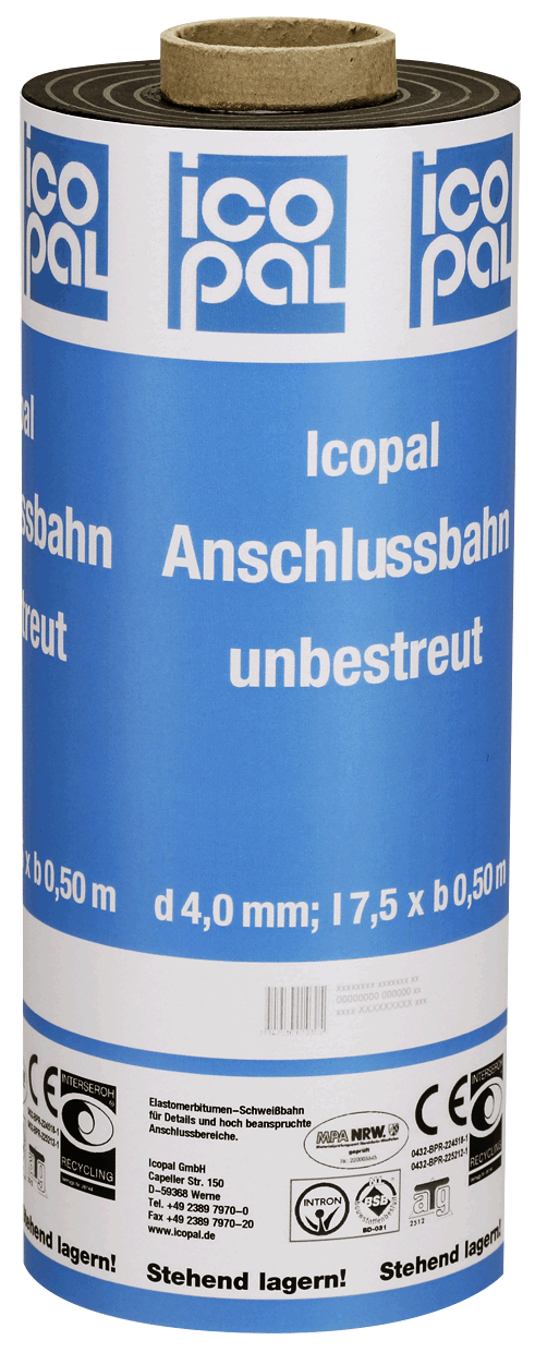 Icopal Bitumen-Anschlussbahn, Lichtgrau, 5m x 50cm