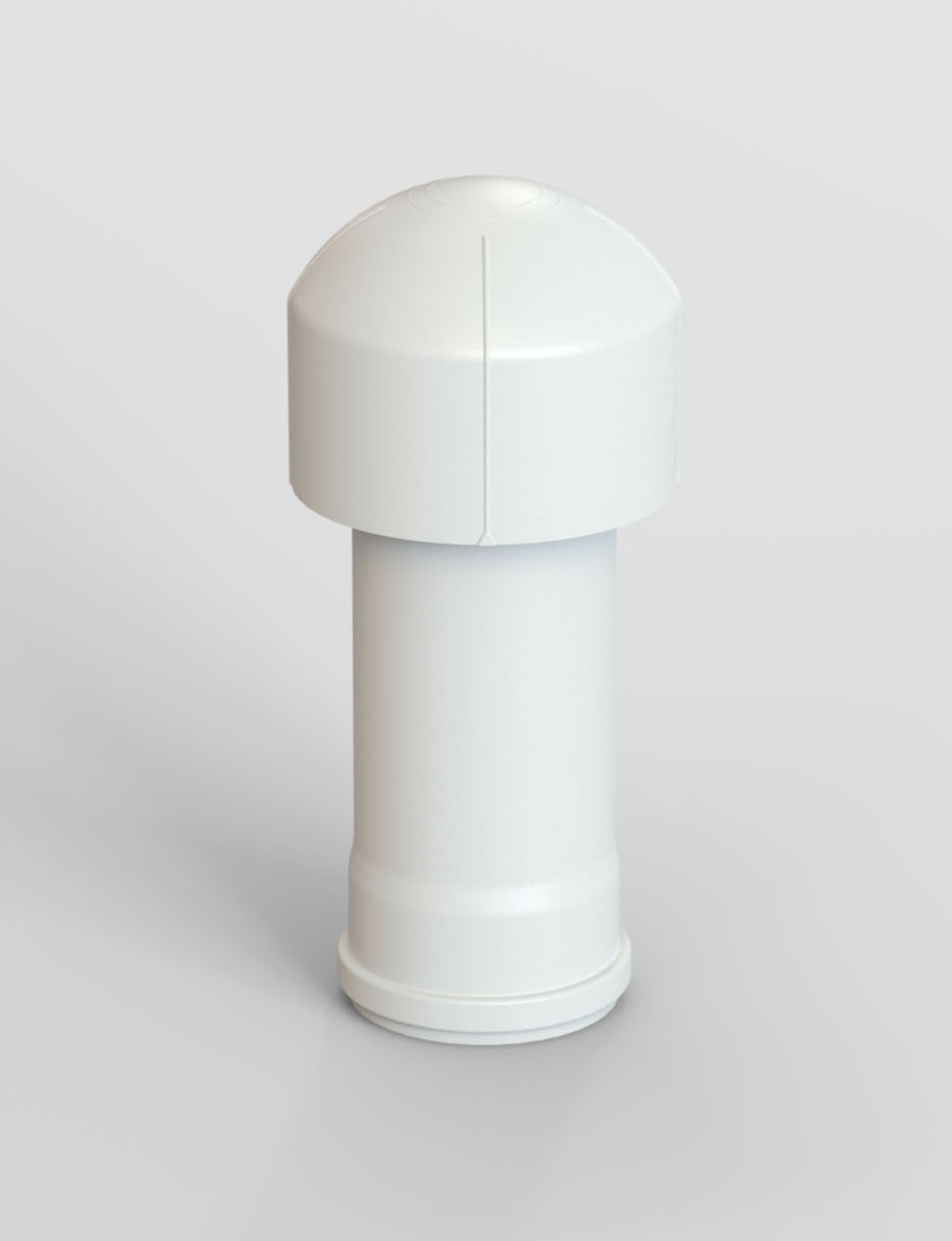 b/s/t PVC Sanierungshaube DN 70 für Flachdach - PVC-U, UV-stabilisiert