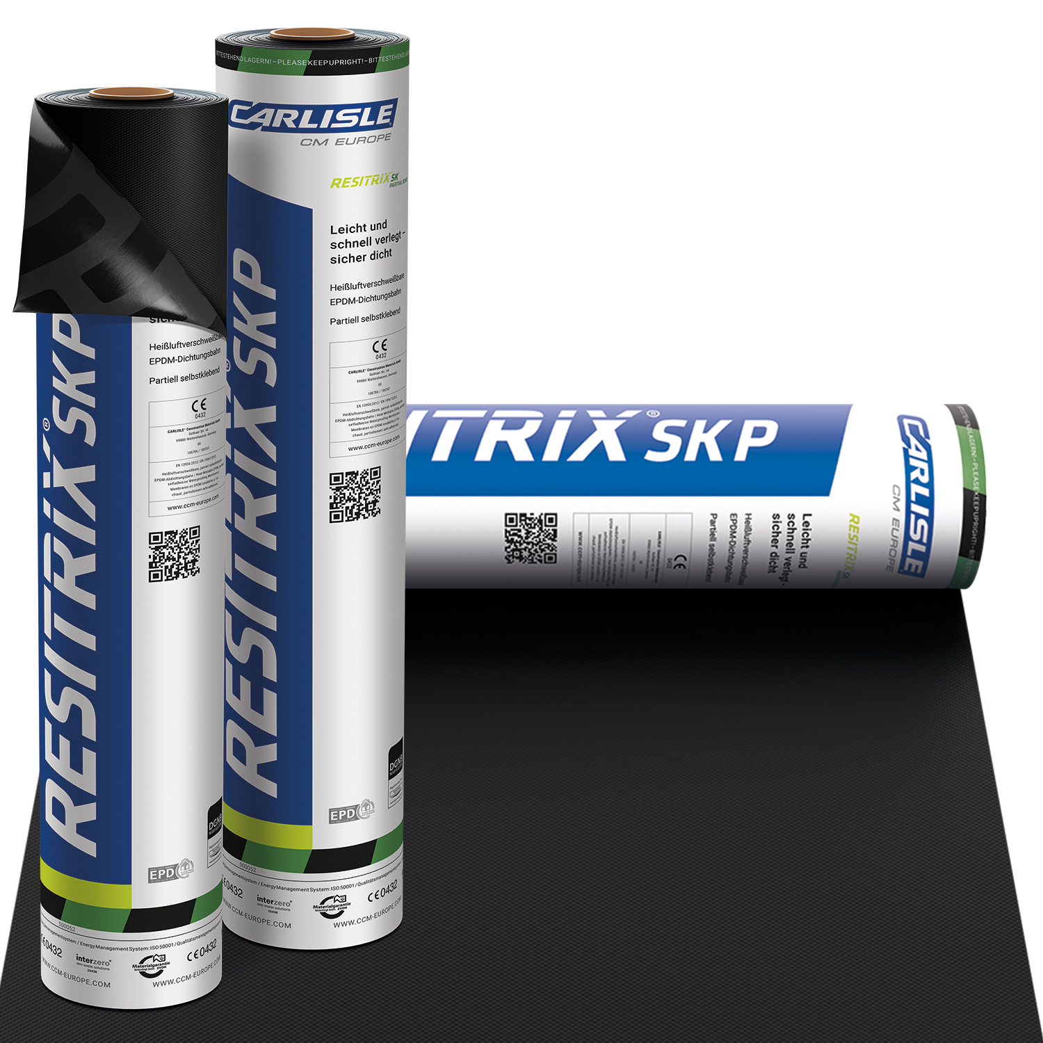 RESITRIX SK Partial Bond EPDM Dachabdichtungsbahn 2,5mm | CARLISLE