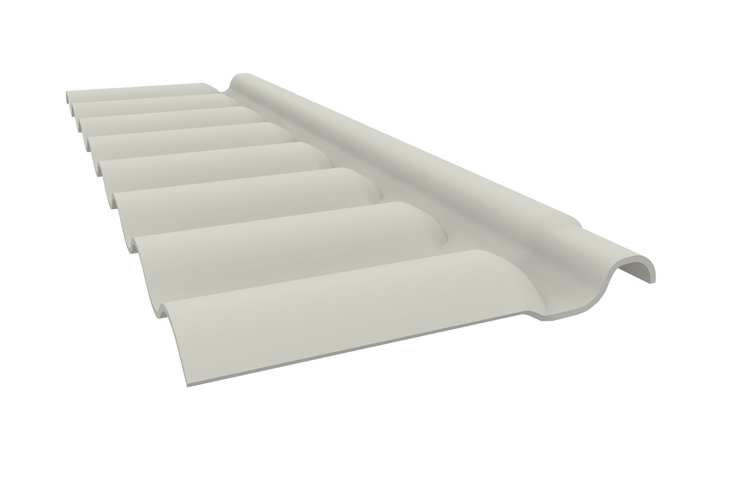 Eternit Wellfirsthaube P8 Faserzement Hellgrau - Etex Germany