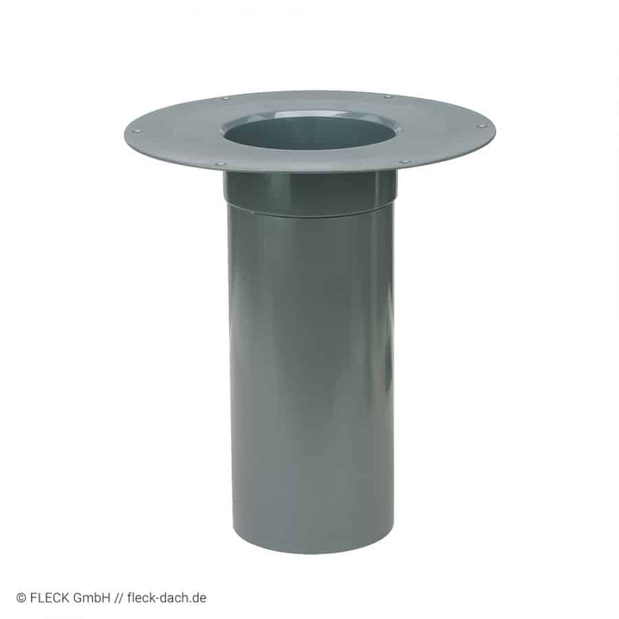 Fleck Flachdach-Unterteil DN 90 Hart-PVC