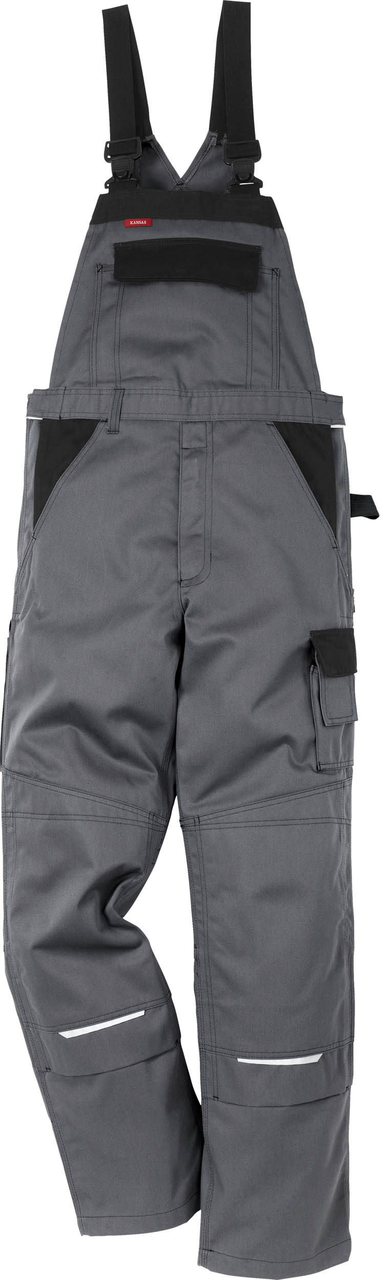 Artikel: KAN Icon Two Baumwoll-Latzhose 1009 KC - Herren, grau/schwarz, C60