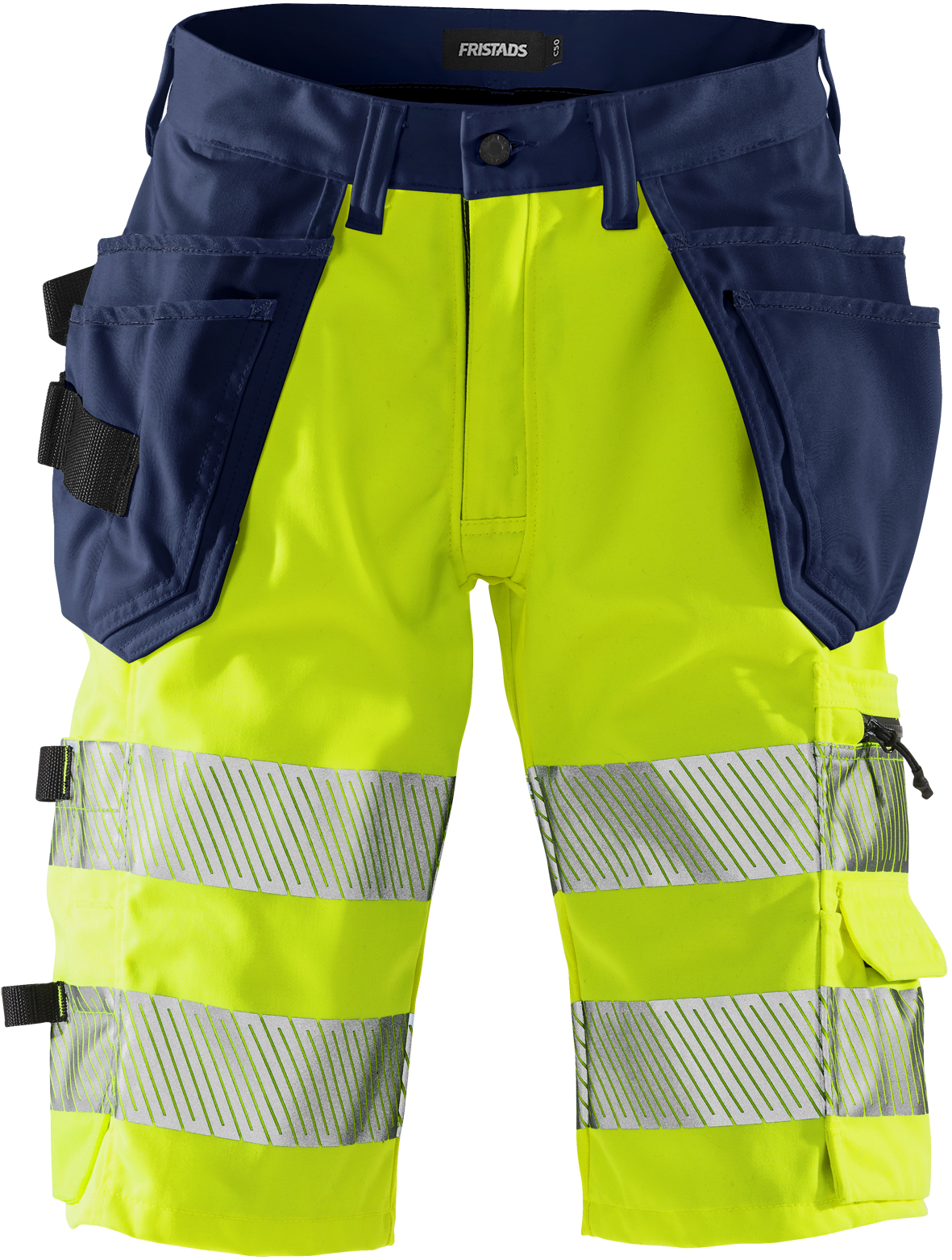 Fristads Hi-Vis Shorts 2059 PLU, warnschutz-gelb/marine, Größe C44