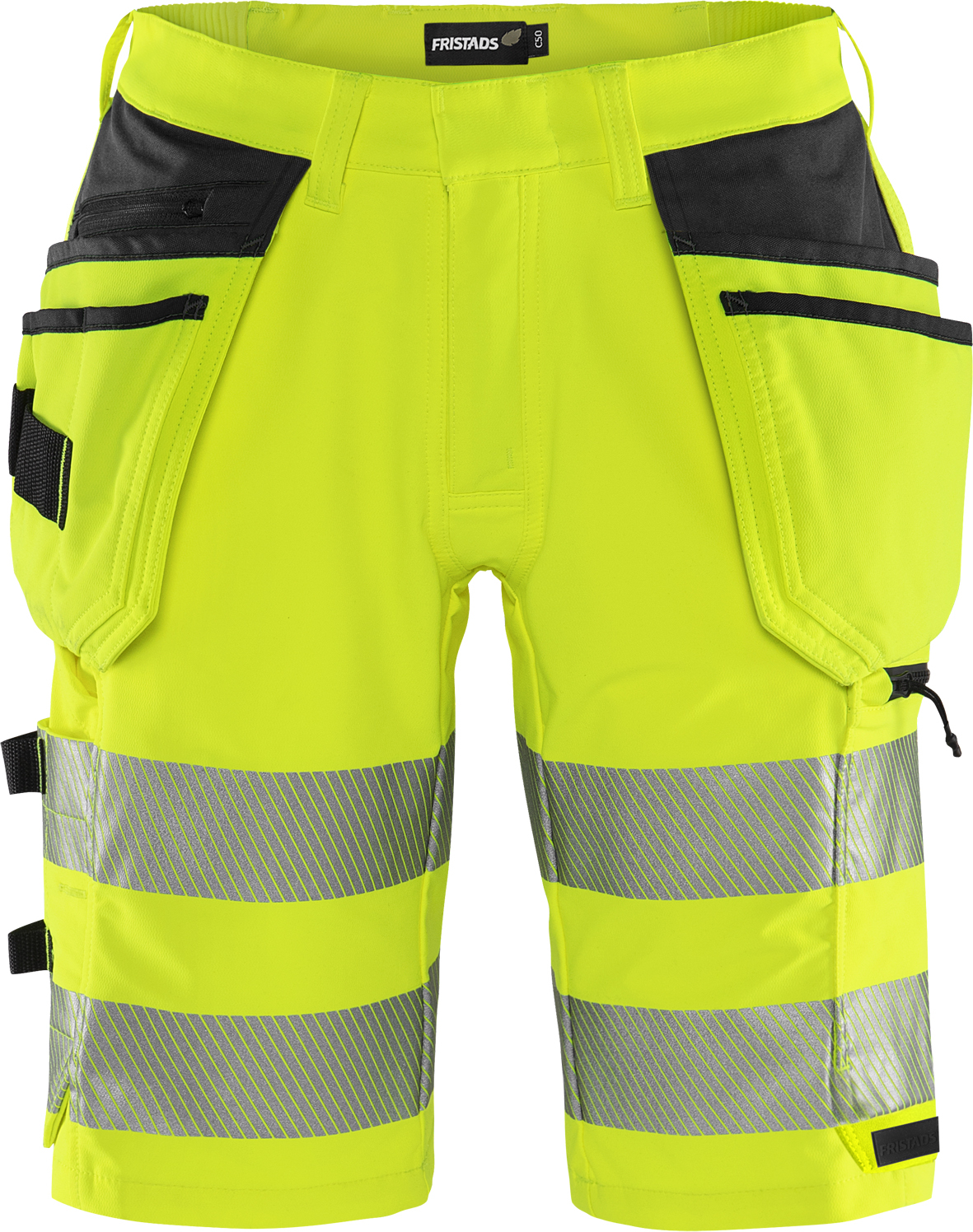 Fristads Hi-Vis Green Shorts 2646 GSTP Herren Kl.2 Warnschutz-Gelb/Schwarz