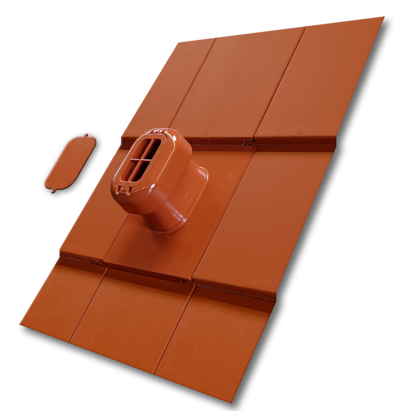 Heuel Alu-Sani-Lüfter Dunkelbraun für Braas Tegalit