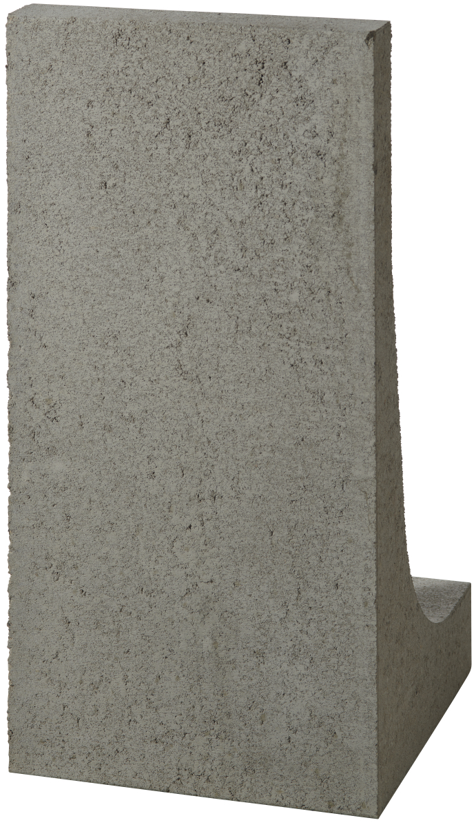 KANN Gartenstein L-Stein anthrazit 40x40x80cm | Winkelstein
