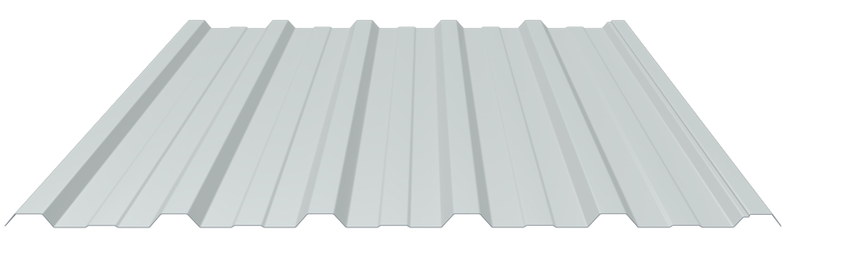 MAAS Alu Trapezprofil Dach 22-214, grauweiß, RAL 9002