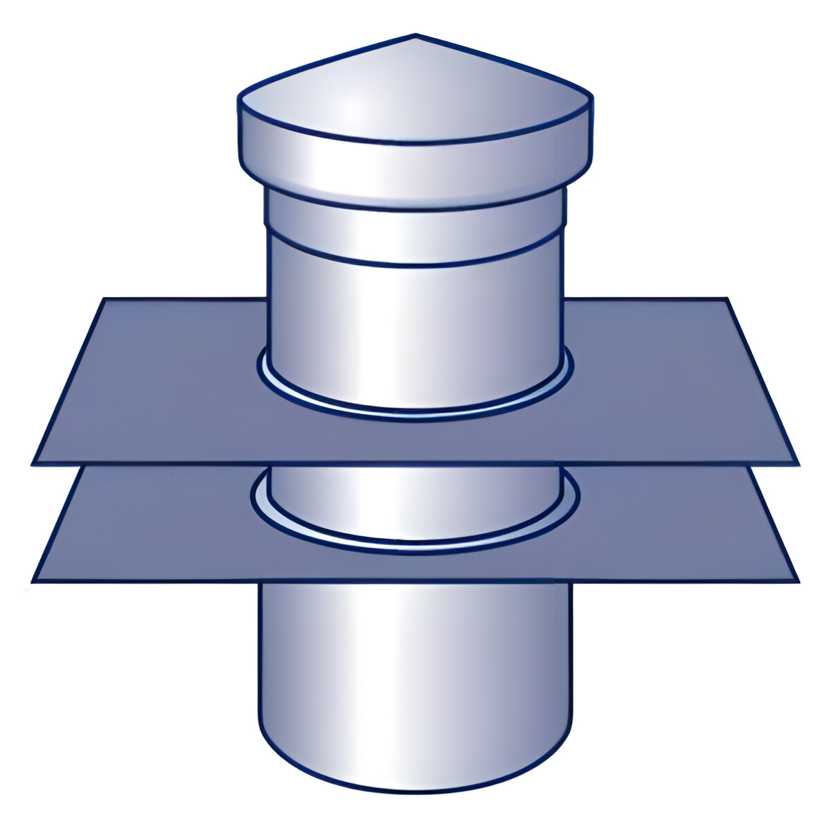 Polybit Fahrstuhlschacht-Entlüfter-System, V4A Edelstahl, Ø450mm