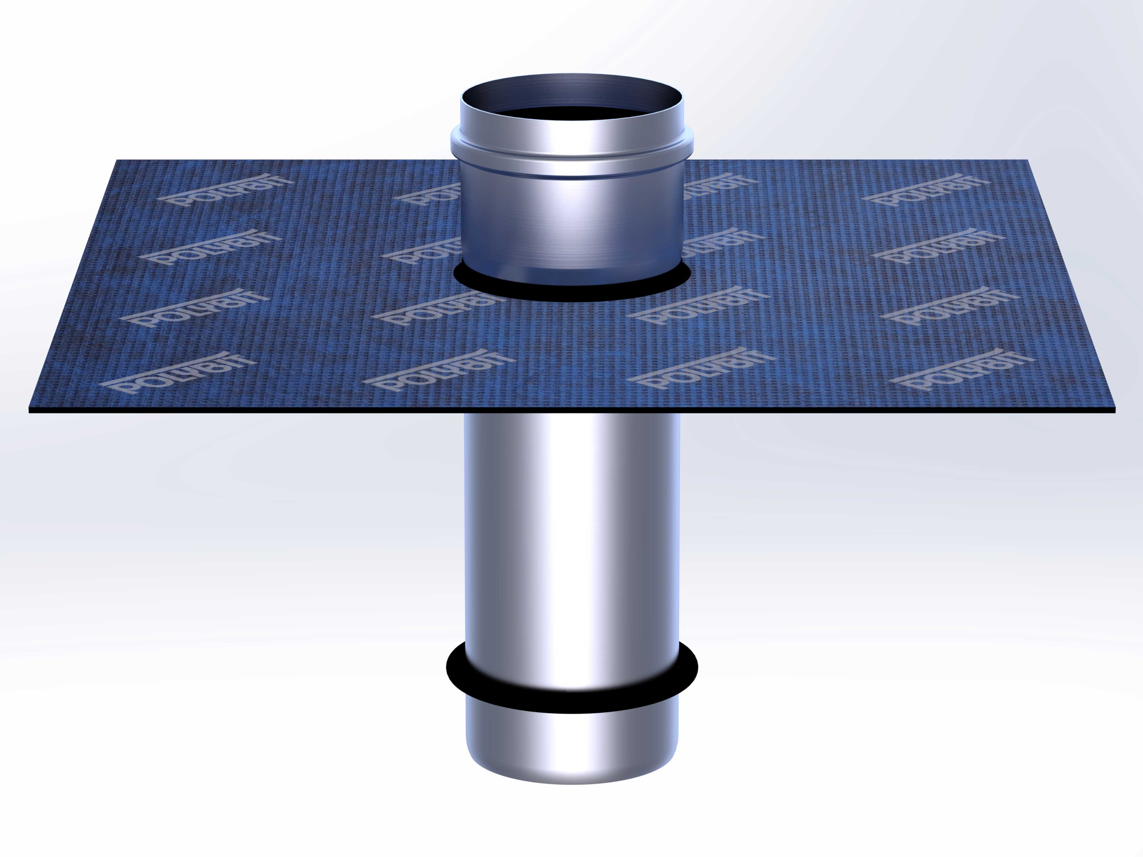 Polybit Sanierungsgrundelement V4A Ø75mm Bitumen | Dachablauf