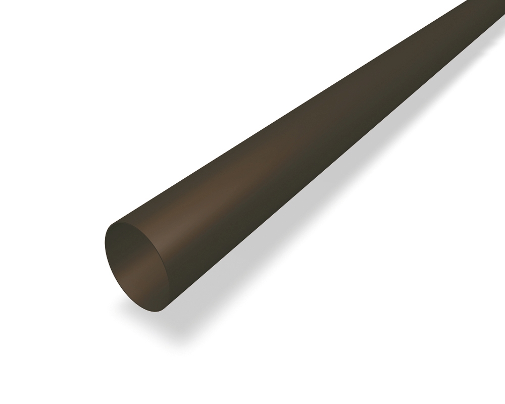 PREFA Fallrohr rund DN 100, 3m, braun, Aluminium