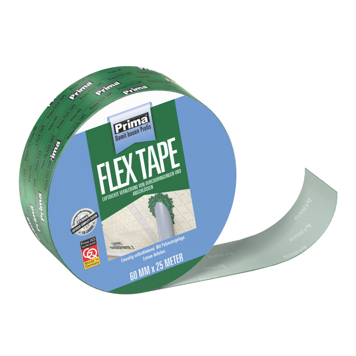 Prima Flex Tape grün 60mm x 25m - Bau- und Abdeckfolie