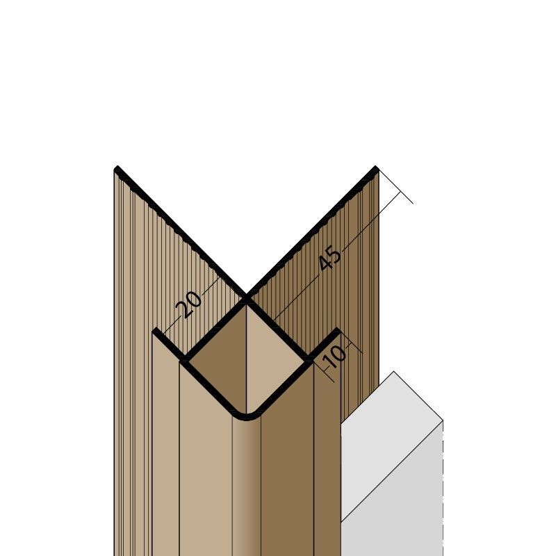 PROTEKTOR Kantenprofil mit Überdeckung PVC schwarz, 3m, 3501