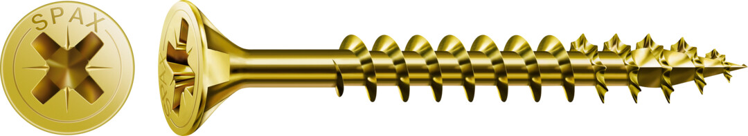 SPAX Universal Senk-MULTI-Kopf 4,5x70mm 4CUT YELLOX 100/Pak