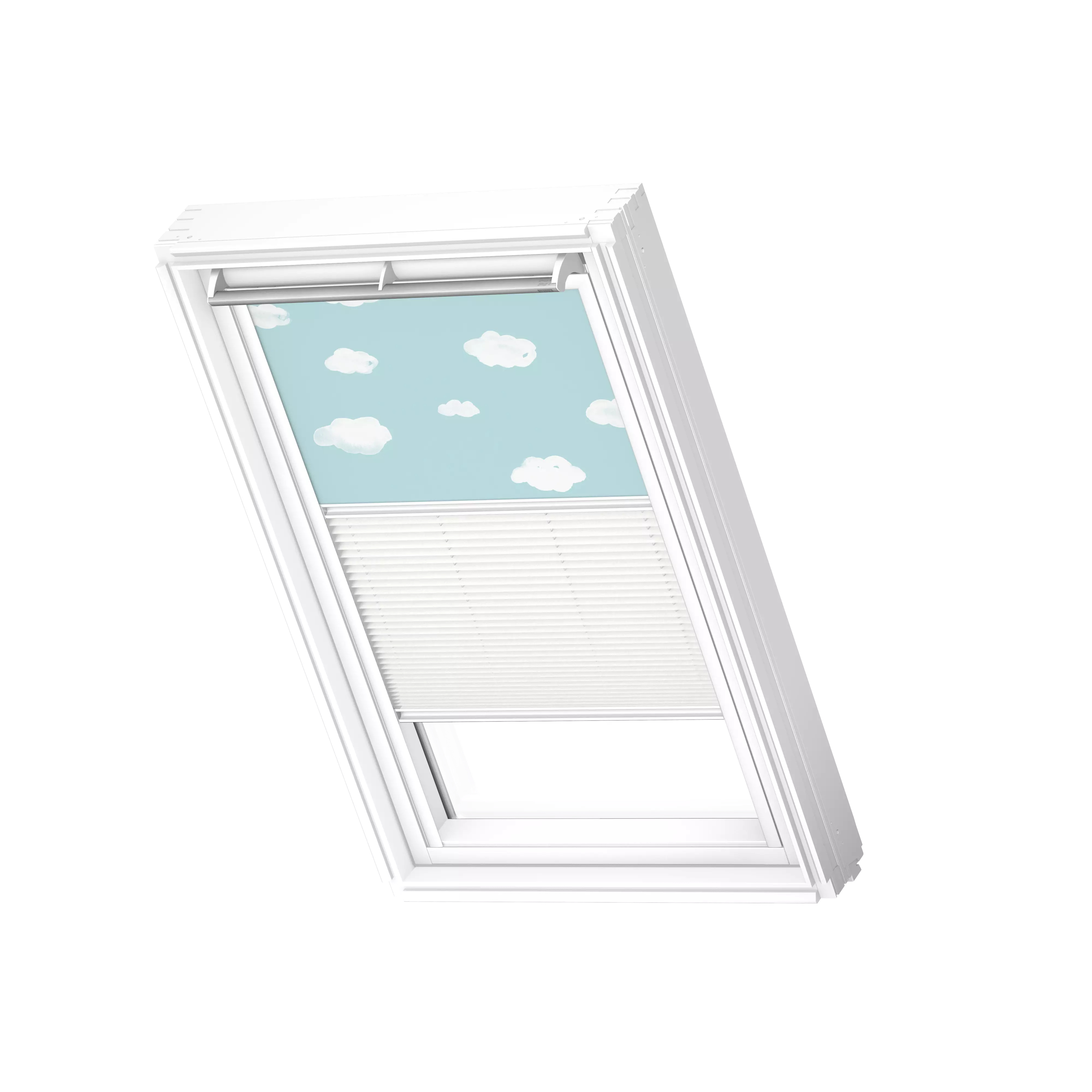 VELUX Rollo Verdunk. & Plissee-Set F08 Kids Blauer Himmel/Weiß