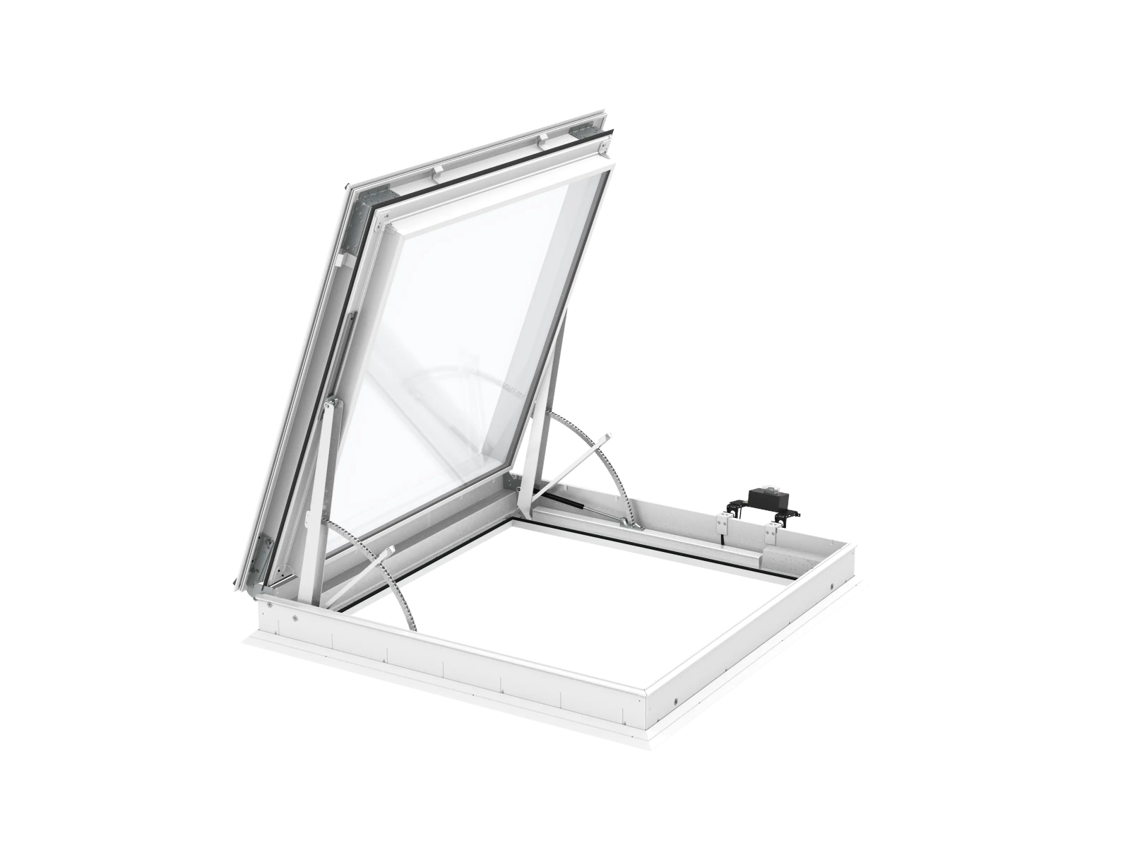 VELUX Flachdachfenster CXU Ausstieg+RWA 100x100cm 3-fach Iso