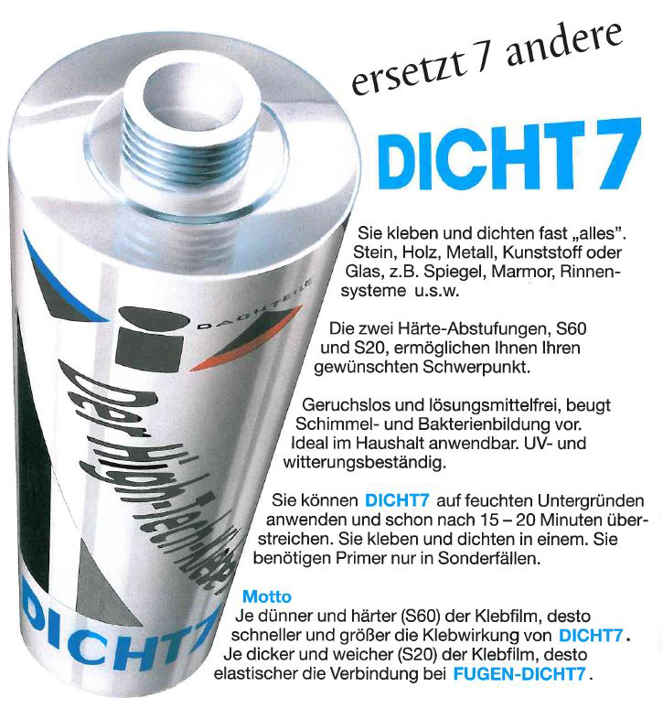 VIA DICHT7 Shore 60 Dichtstoff weiß 310ml Kartusche