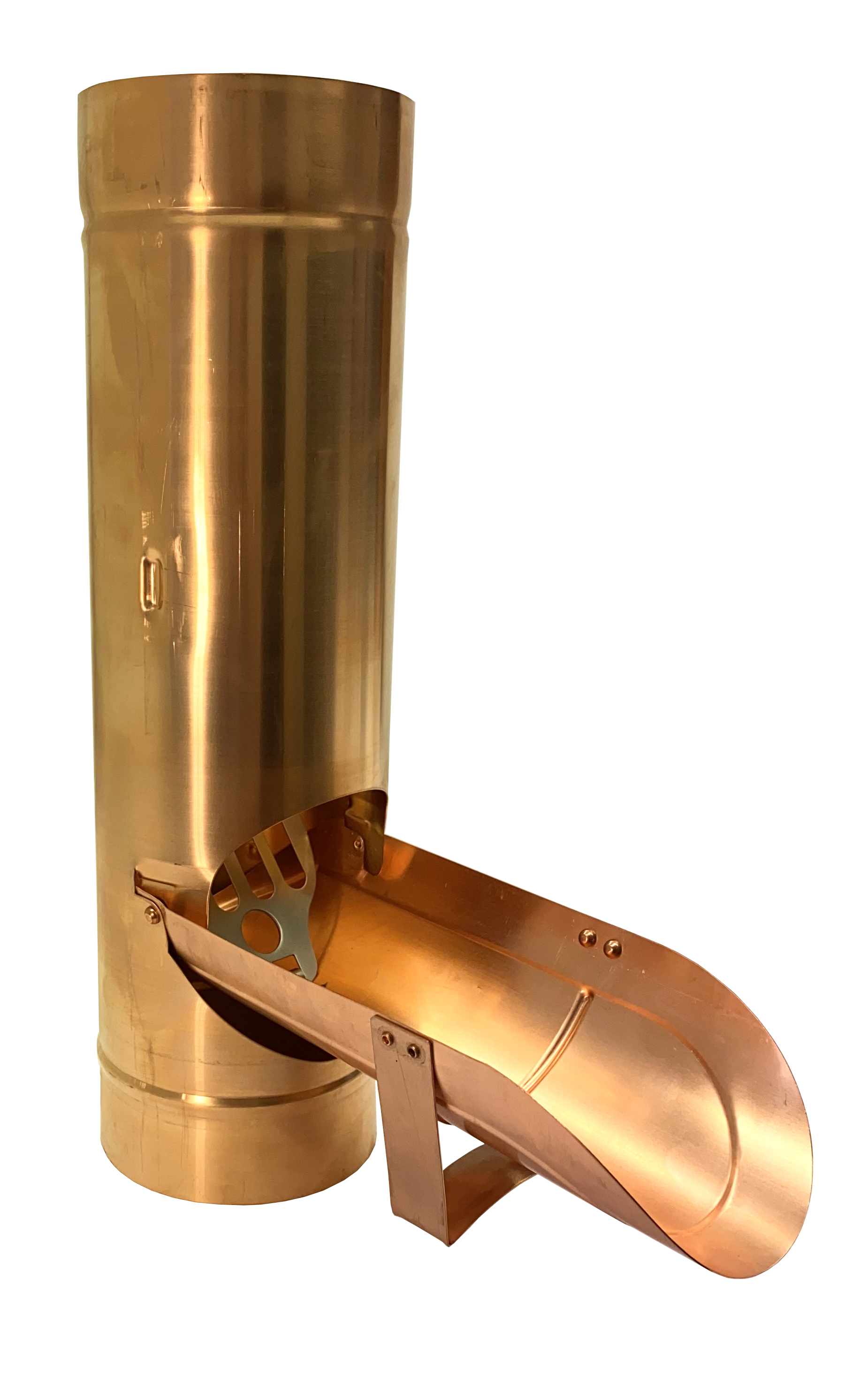 VMZINC Kupfer Fallrohrklappe 120mm ohne Sieb